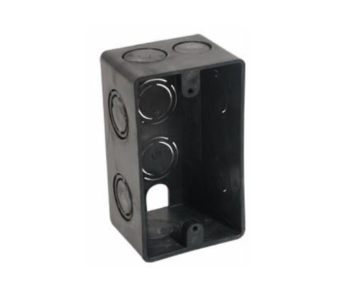 CAJA RECTANGULAR PLASTICA 1/2 PULG.X3/4 PULG. GRIS TUBOFORMAS | Electroma