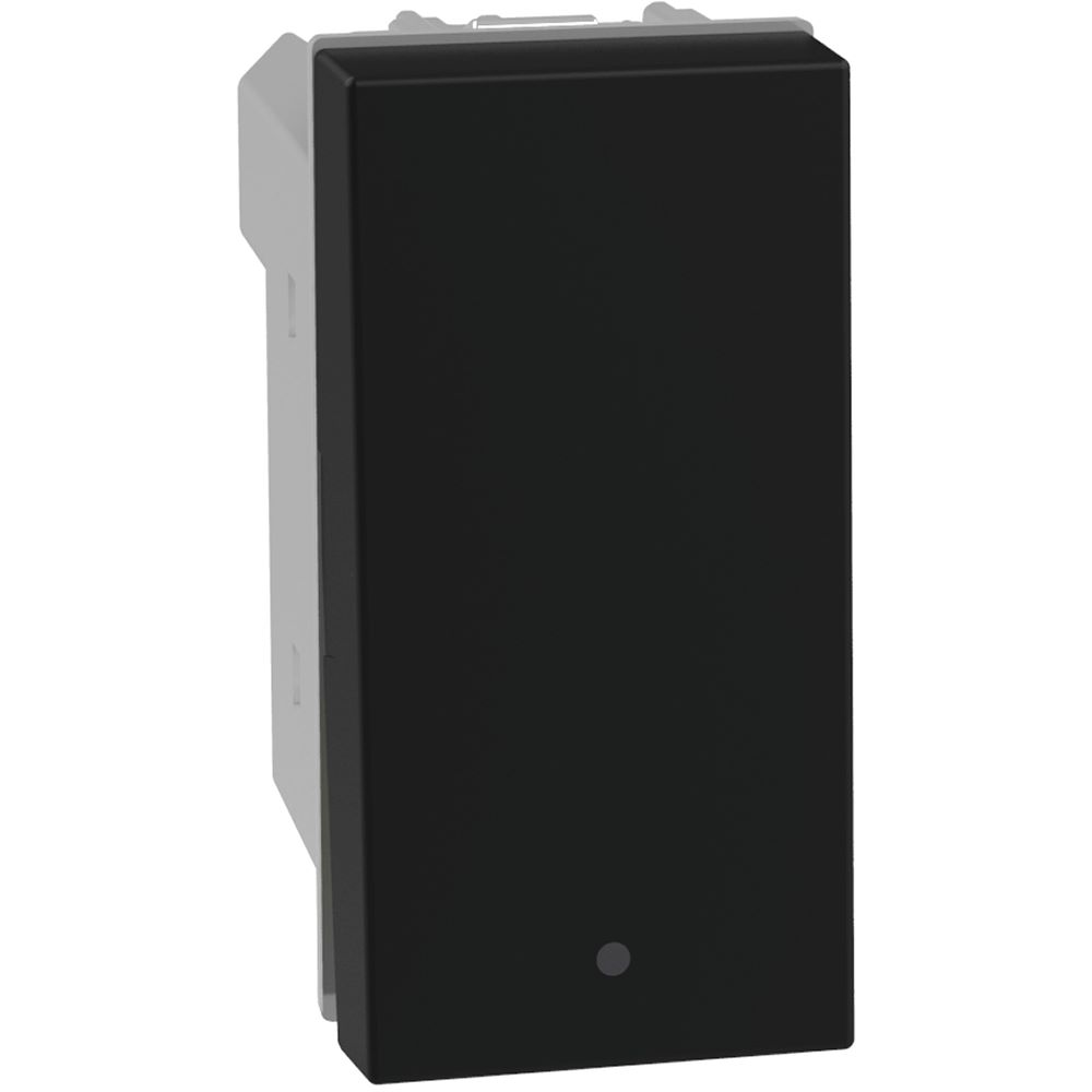 SWITCH SENCILLO 15AX 127V 1M NEGRO MATIX GO BTICINO | Electroma