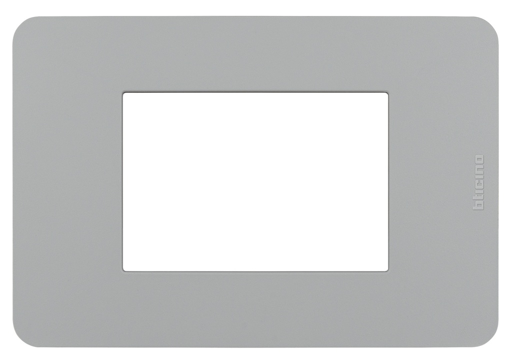 PLACA TRIPLE GRIS SIN PUENTE MATIX GO BTICINO | Electroma