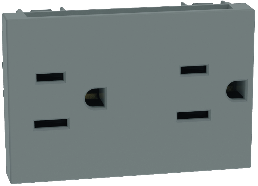 ARMADURA DOBLE 2P+T 15A 17V 3M GRIS MATIX GO BTICINO | Electroma