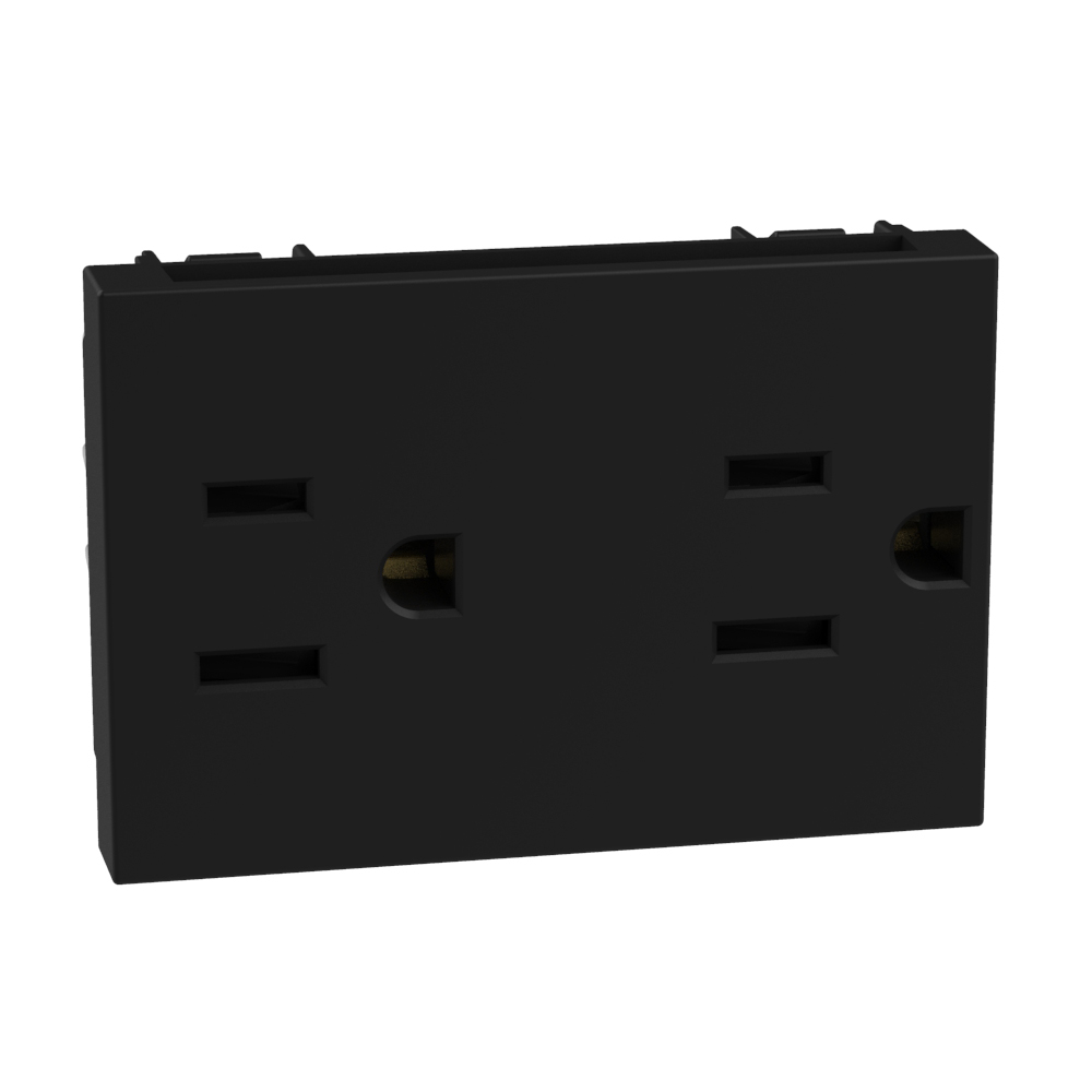 ARMADURA DOBLE 2P+T 15A 17V 3M NEGRO MATIX GO BTICINO | Electroma
